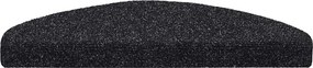 Schodové rohože samolepicí 5 ks 65 x 21 x 4 cm černé, půlkulaté, velké 149702