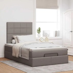Osmanský rám postele s matrací taupe 120x200cm textil 3313151