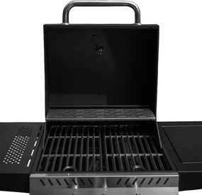 BPS-koupelny Plynový BBQ gril s boční plotýnkou, poličkou a krycí plachtou - , 2+1 hořák