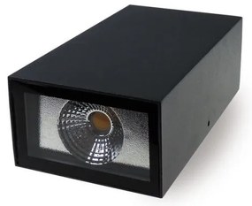 LED2 5100434DT Block, nástěnné antracitové svítidlo se svícením nahoru a dolu, 2x3W LED 3000K stmívatelné TRIAC, výška 16cm, IP54