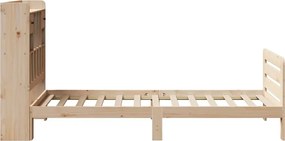 Postel s knihovnou bez matrace 90 x 200 cm masivní borovice 3309953