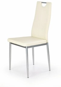 Jídelní židle JAFFE – ocel, ekokůže, více barev Krémová
