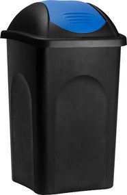 Odpadkový koš černá/modrý plast 60L