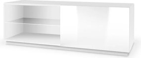 RTV stolek LIVO 120 bílá lesk (38 x 120) cm