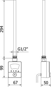 Mexen FA-BG8 elektrické topné těleso 300 W, bílá - W957-0300-20