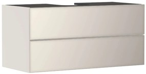 Hansgrohe Xevolos E - Umyvadlová skříňka 118x56x55 cm, 2 zásuvky, matná béžová/metalická béžová 54194790