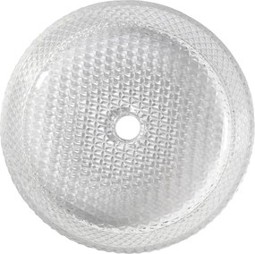 Sapho Sapho, MARAGUA gravírované skleněné umyvadlo na desku Ø 39,5 cm, čiré sklo, TY214CL