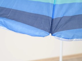 Slunečník BLUE STRIPES 180 cm, modrý