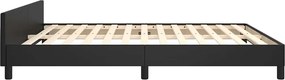 Rám postele s čelem černý 160x200 cm umělá kůže 3125457
