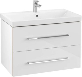 Villeroy & Boch - Umyvadlová skříňka, 78x51x45 cm, 2 zásuvky, Crystal White A89100B4ROZ1
