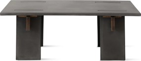 Eberhart Furniture  Konferenční stolek Arnold s betonovou deskou - Concrete Dark / Concrete Dark / Oak Dark
