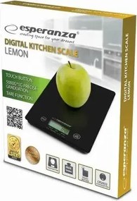 Esperanza EKS002K Lemon kuchyňská váha černá / max hmotnost 5 kg / ind