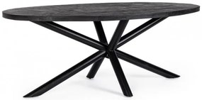 BIZZOTTO Oválný jídelní stůl HASTINGS 200x110 cm černý 0747016