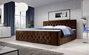 K&M postele Boxspring postel VALENCIE LUX bez úložného prostoru Velikost postele: 120 × 200 cm, Výběr matrace: Taštičková zónová matrace - měkká (70–…