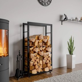 Stojan na palivové dřevo Keri V2 25x60x150 – černá