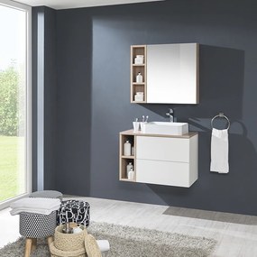 Mereo, Mereo Koupelnová zrcadlová skříňka 60 cm, galerka, 1x dvířka levá, Multidecor, Bílá Arctic, MER-CN798G61BIAA