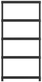 KIS otevřený regál PLUS 80 x 40 cm černá
