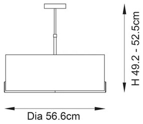 Endon 95839 - Lustr na tyči HAYFIELD 3xE27/40W/230V mosaz/zelená