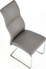 Jídelní židle Arco eko kůže chrom/popelavě šedá