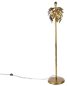 Vintage stojací lampa starožitná zlatá 32 cm bez stínidla - Linden