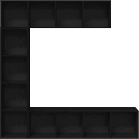 Knihovna 12 úrovní 3 ks 36 x 30 x 143 cm Kompozitní dřevo 3333046