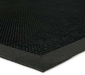 Gumová čisticí rohož Rubber Brush 90 x 120 x 1,2 cm, černá