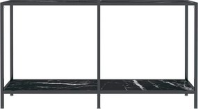 Konzolový stolek černý 140 x 35 x 75,5 cm tvrzené sklo 331697