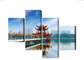Vícedílný obraz Slavná Turistická Atrakce Kaohsiung Nedostatek Nedostatek Plátno Canvas 120x75