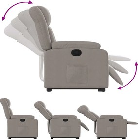 Zvedací polohovací křeslo taupe textil 3205324