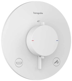 Hansgrohe Ecostat Comfort S - Termostatická baterie pod omítku, pro 2 spotřebiče, matná bílá 33718700