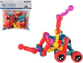 TEDDIES Stavebnice kostky / Plast / 2 barvy / 24,5 x 23 cm / od 3 let
