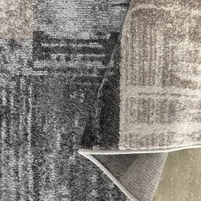 DY Šedý koberec s geometrickým vzorem Panamero 24 Rozměr: 80x150 cm