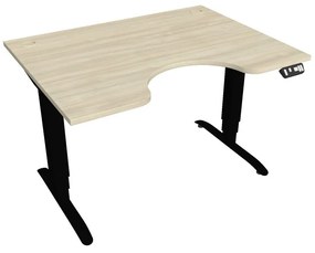 Hobis Motion Elektr. nastavitelný stůl 120x90 s pamětí - HOBIS ERGO MOTION MSE 3M 1200 Dekor stolové desky: akát, Barva kovové podnože: černá