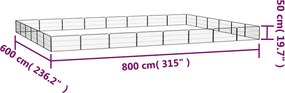 28panelová ohrádka pro psy černá 100 x 50 cm práškovaná ocel 3115972