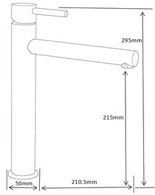 MEXEN ELBA baterie umyvadlová, vysoká, chrom 74110-00 - MEXEN