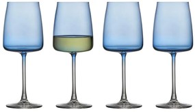 Lyngby Glas Sklenice na bílé víno Zero 43 cl (4 ks) Blue