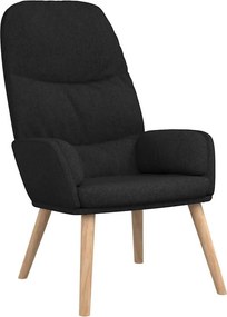 Relaxační křeslo se stoličkou černé textil 3097348