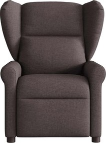 Elektrické masážní polohovací křeslo tmavě hnědé textil 3303369
