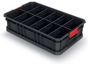 Přepravní box C, 52 × 32,7 × 12,5 cm, přepážky, černá