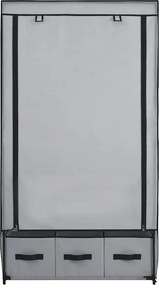 Šatní skříň šedá 87 x 49 x 159 cm textil 282460