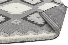 Tribeca Design Kusový koberec Mola Black/Cream Tribal Rozměry: 160x230 cm