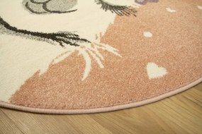 Dětský koberec Lima C882A růžový / krémový