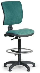 Euroseat Zvýšená pracovní židle MILANO II bez područek, permanentní kontakt, kluzáky, zelená