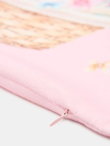 Sinsay - Velikonoční povlak na polštář se zajíčkem - pastelová růžová