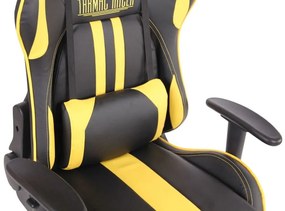 Bhm germany Kancelářská židle Limit XM s masážní funkcí, syntetická kůže, černá / žlutá