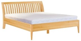 Drewmax Dřevěná postel LK191 160x200, buk masiv buk bělený