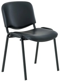 Kožená konferenční židle ISO - černá