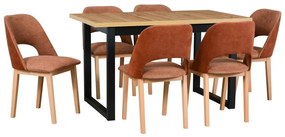 Jídelní stůl IKON 3 + doprava zdarma deska stolu artisan, nohy stolu / podstava černá