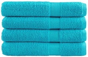 Premium ručníky SOLUND 4 ks tyrkysové 100x200 cm 600 g/m² 137462
