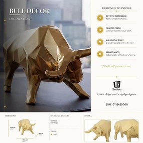Dekorativní soška Bull 19,5 cm zlatá